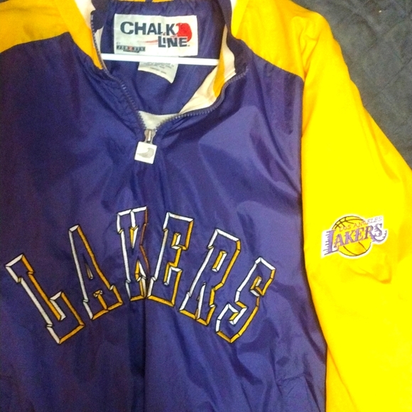 Jerzees | Jackets & Coats | Vintage Chalkline Lakers Jacket | Poshmark